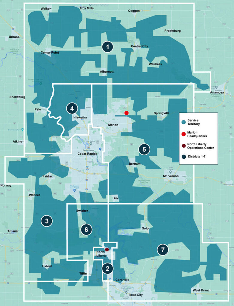 Service Territory - Corridor Energy Cooperative